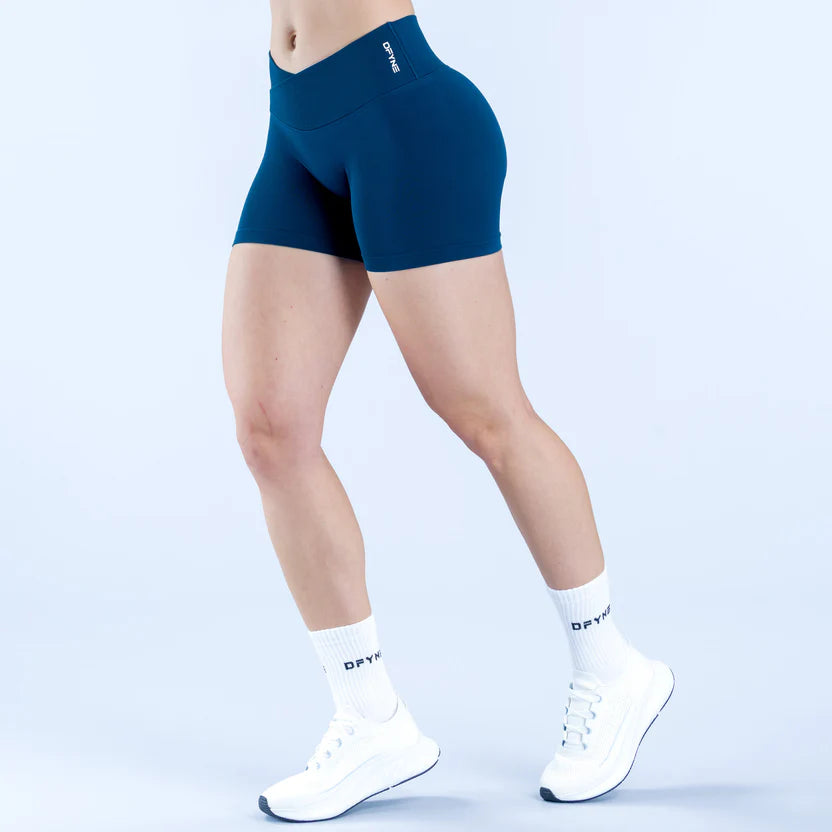 Shorts Vision 4.5” Petrol Blue DFYNE para mujer | Luné Sportswear MX ...